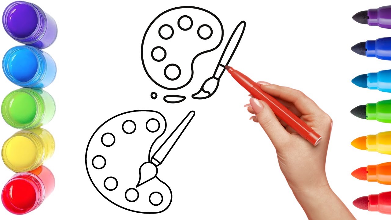 color palette Drawing, Painting & Coloring For Kids and Toddlers_ Child ...