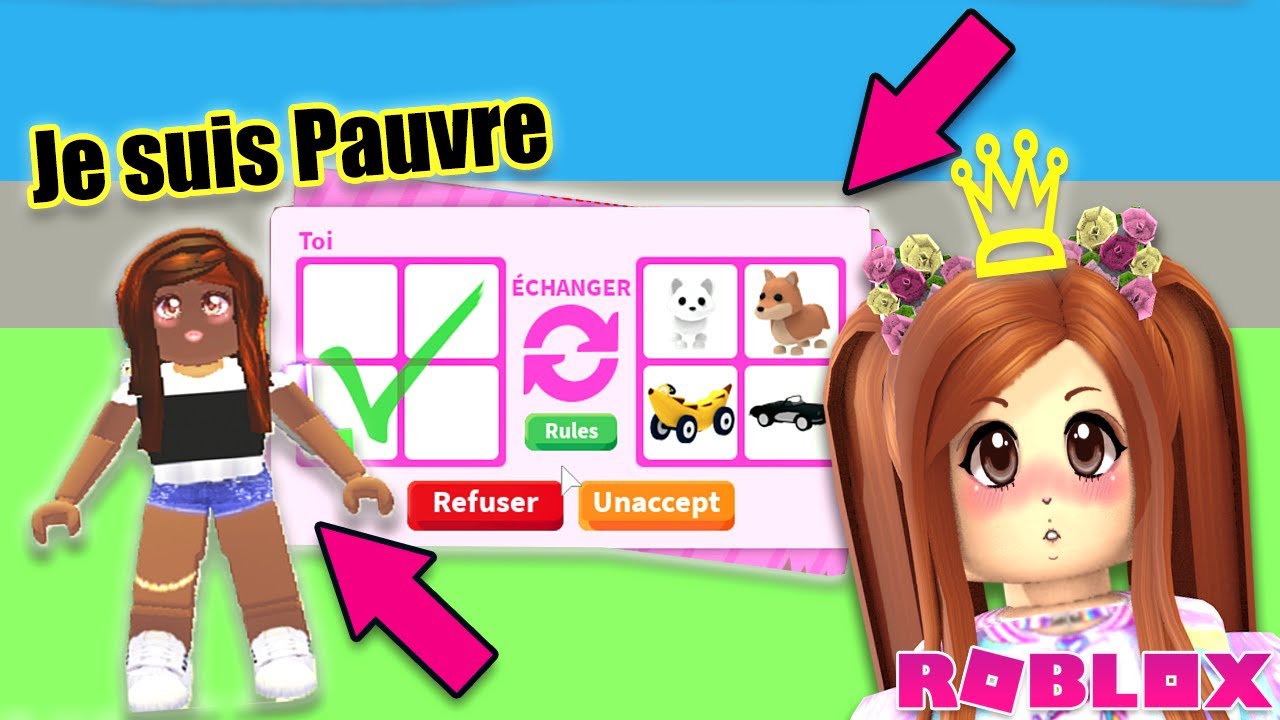 Je prétend être PAUVRE pour devenir RICHE dans Adopt Me | Roblox games ...