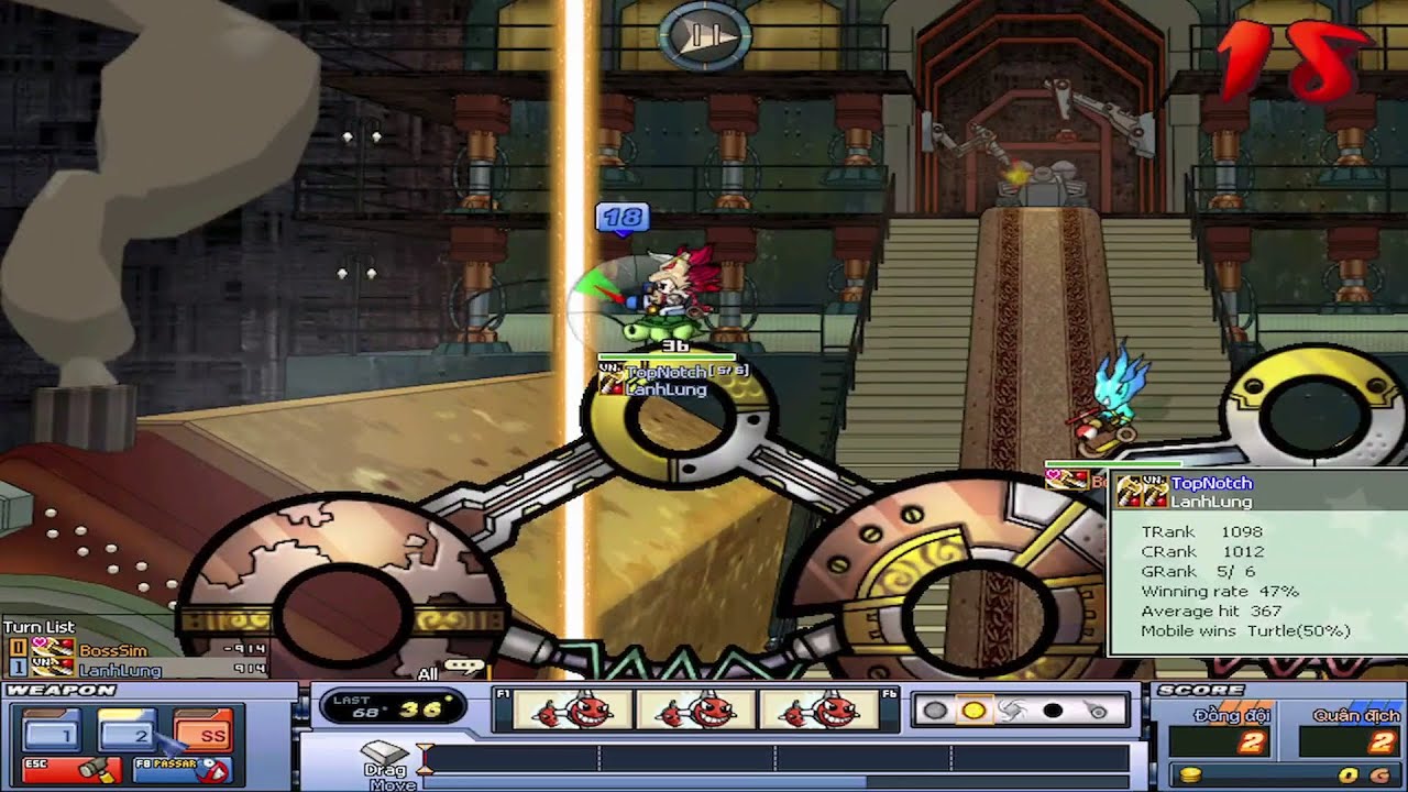 Gunbound : BOOMER vs TURTLE - YouTube