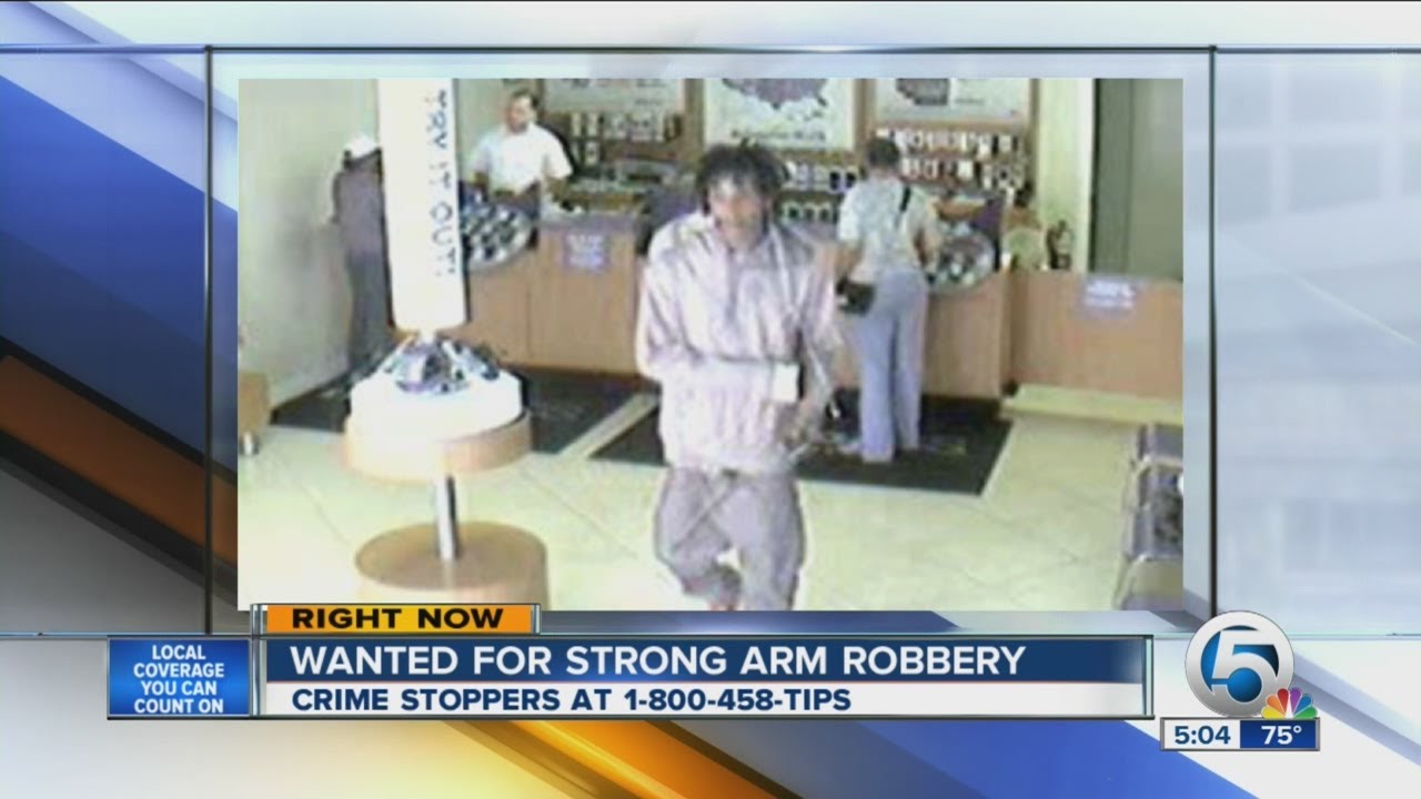 Man wanted for strong arm robbery - YouTube