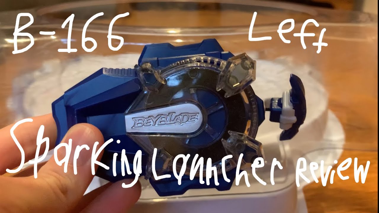 Beyblade Burst Sparking B-166 Left Sparking Bey Launcher Review - YouTube