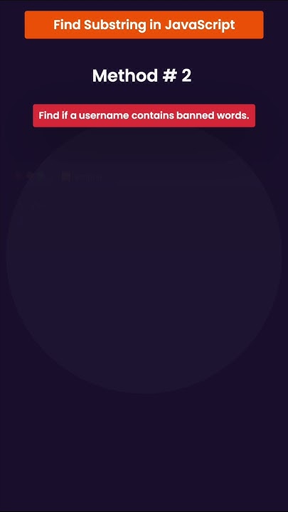 How to find Substring in JavaScript (2025) - Quick & Easy Guide - YouTube
