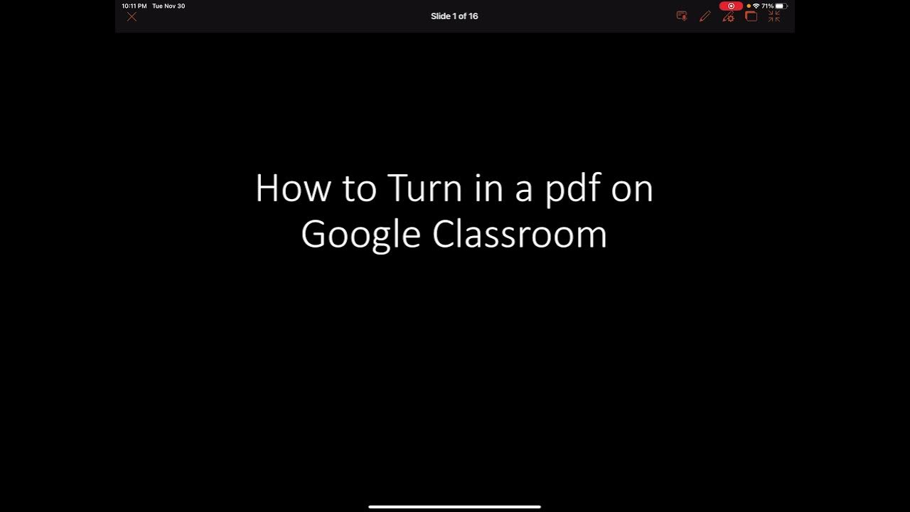 How to Turn in a pdf on Google Classroom - YouTube