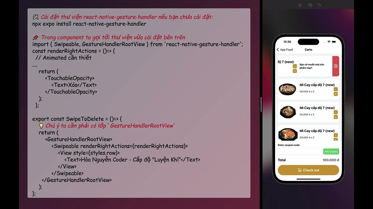 React Native Tip 💡 : Render Swipeable Right Action - YouTube