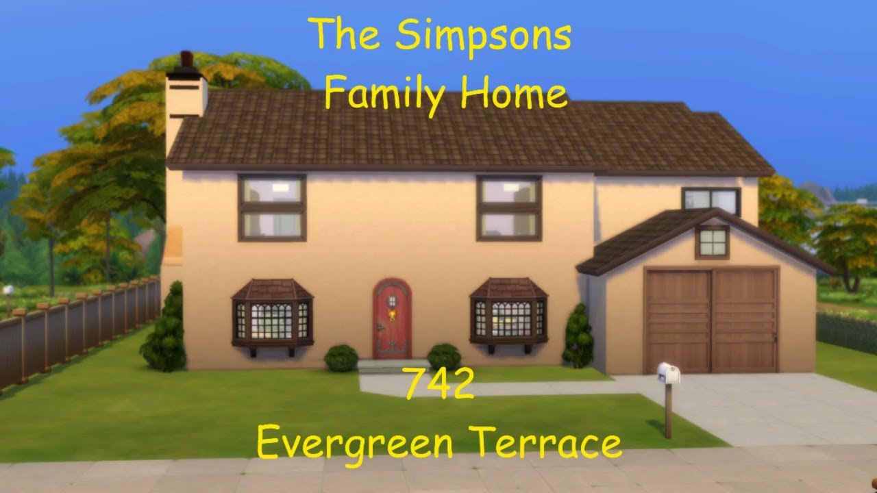 The Simpsons Family Home, 742 Evergreen Terrace || The Sims 4 Speed ...