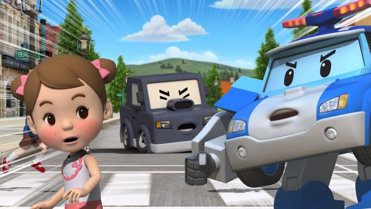 Cross when the Light is Green🚦│Learn about Safety Tips with POLI ...