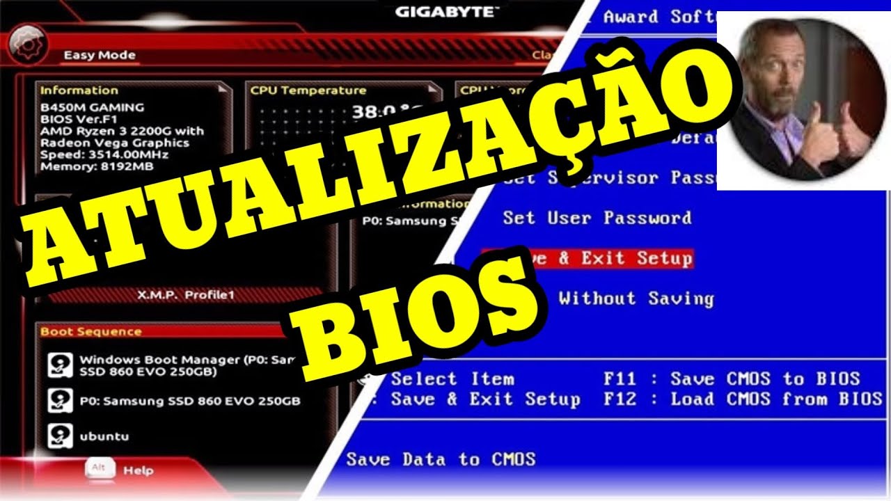 COMO ATUALIZAR A BIOS FÁCIL E PASSO A PASSO - YouTube COMO ATUALIZAR A BIOS FÁCIL E PASSO A PASSO - YouTube