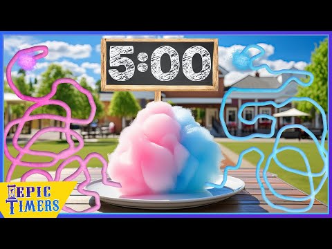 5 Minute Timer with Music and fun Cotton Candy timer bomb!