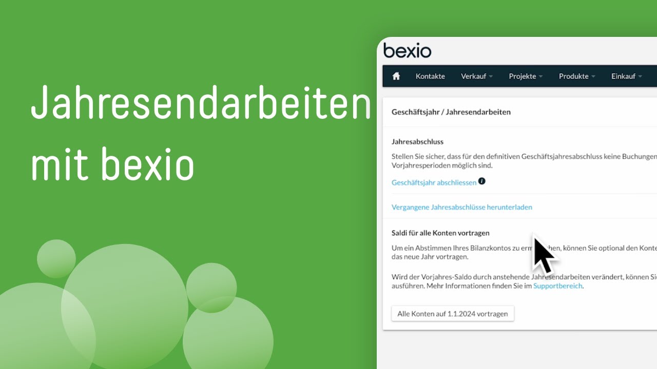 Jahresendarbeiten mit bexio | bexio-Support - YouTube