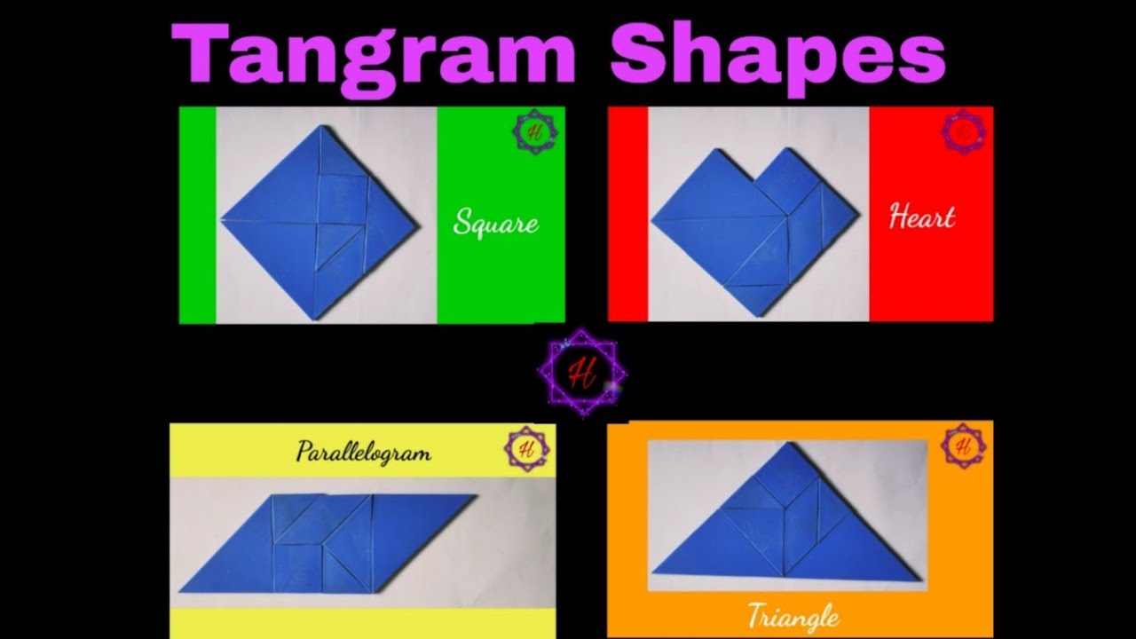 4 Types of Shapes in Tangram Activity - YouTube