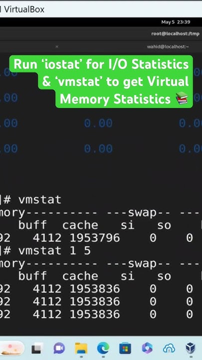 LINUX ‘iostat and vmstat’ - YouTube