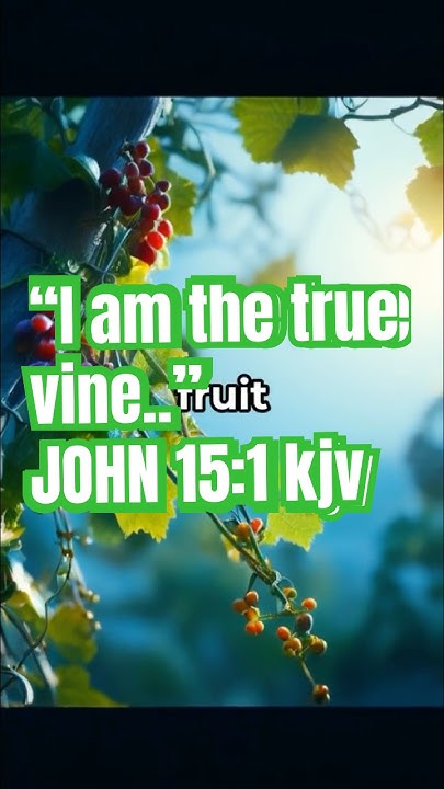 “I am the true Vine..” JOHN 15:1 - YouTube