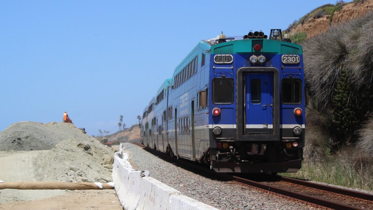 2 Coaster trains through Del Mar 4/27/24 - YouTube