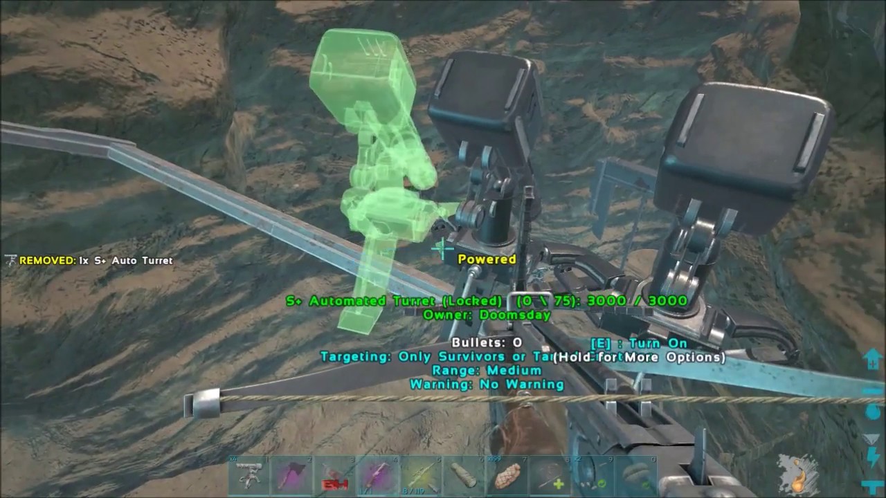 The floating turret tower and small base showcase | Ark Survival ...