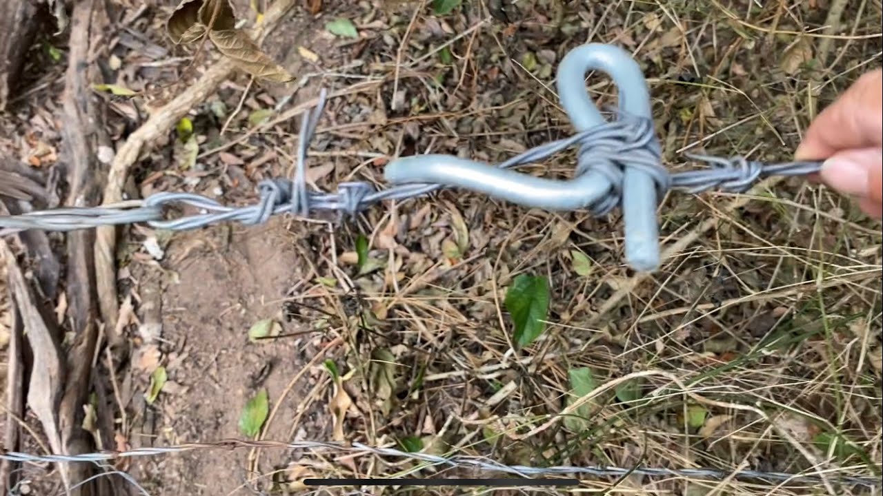 Wire re tension hack (twitcher). We moved Bruce the Bull. - YouTube
