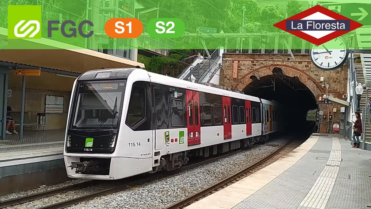 FGC La Floresta | Metro del Vallès S1 i S2 | UT 112, 113 i 115 - YouTube