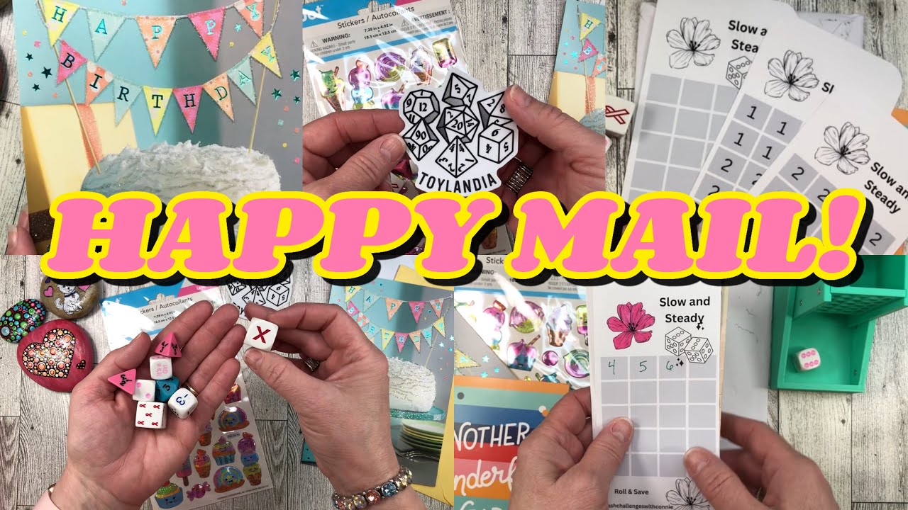 HAPPY MAIL! Savings challenges and some neat dice from my best friend ...