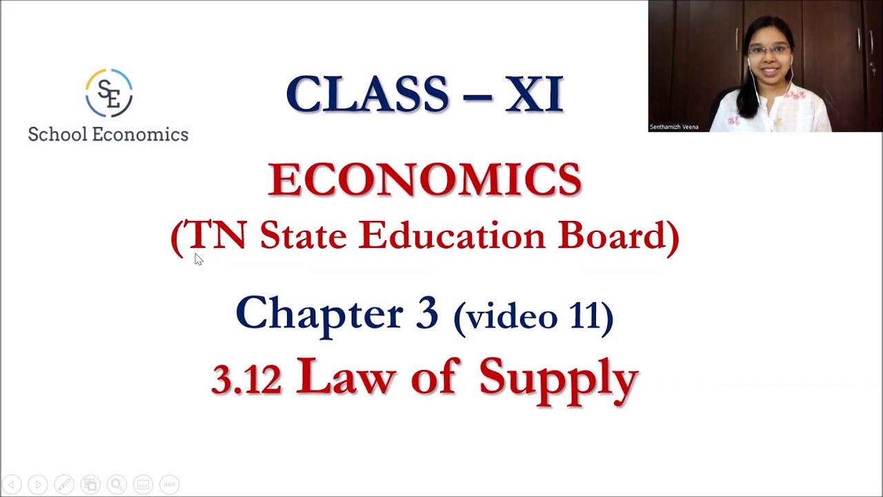 Class 11 (TN State Board) Eco Chap 3 - Law of Supply | Supply Function ...