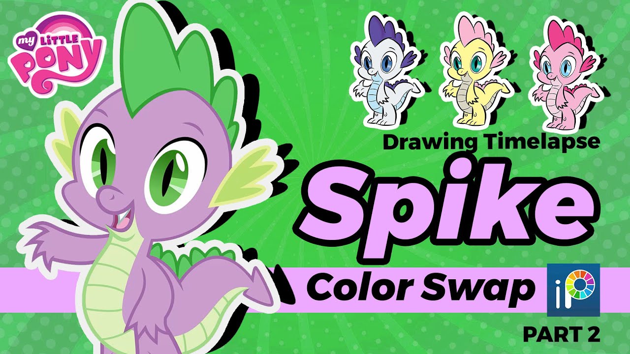 Color Swap Spike 🐉 (PART 2) | My Little Pony Drawing Timelapse - YouTube