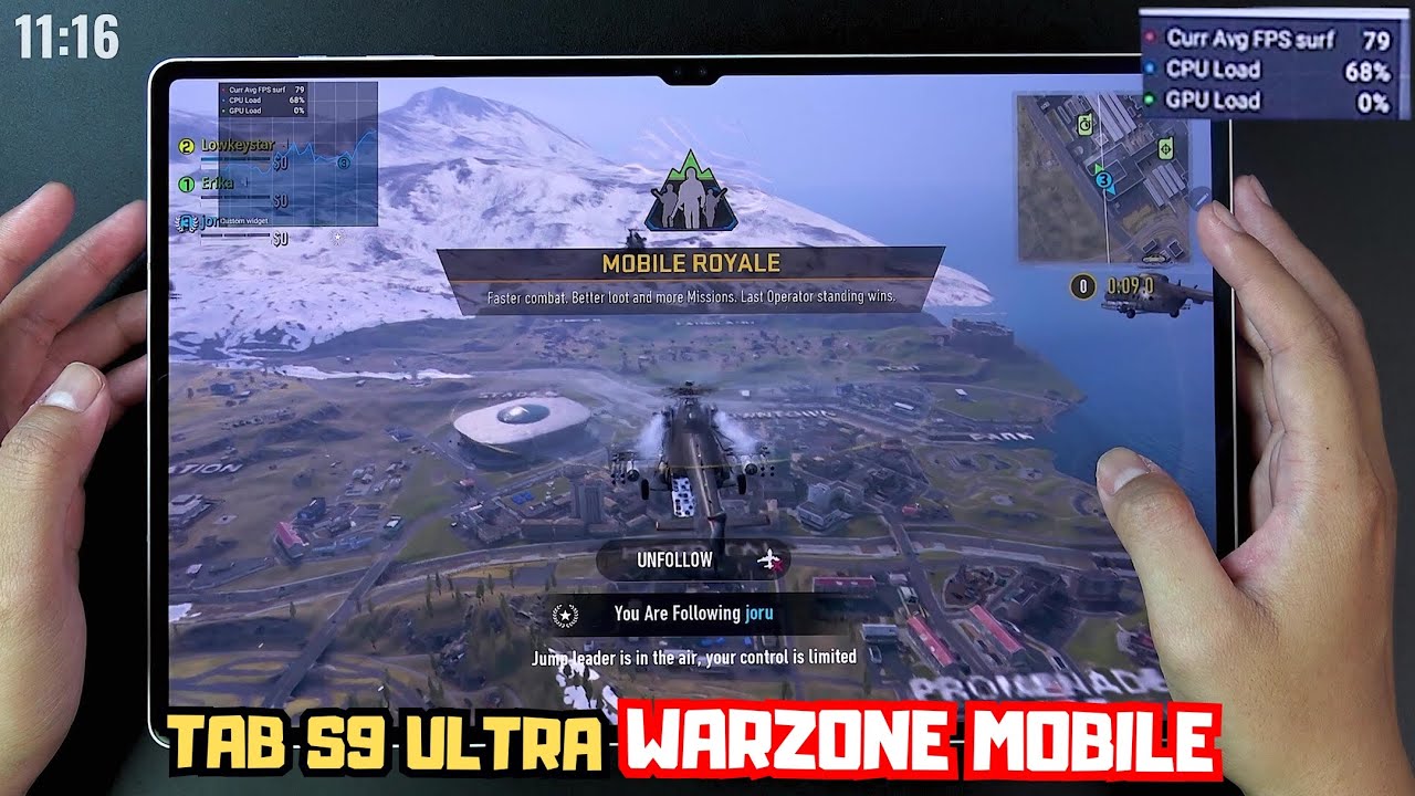 Test game Call of Duty Warzone Mobile on Samsung Tab S9 Ultra ...