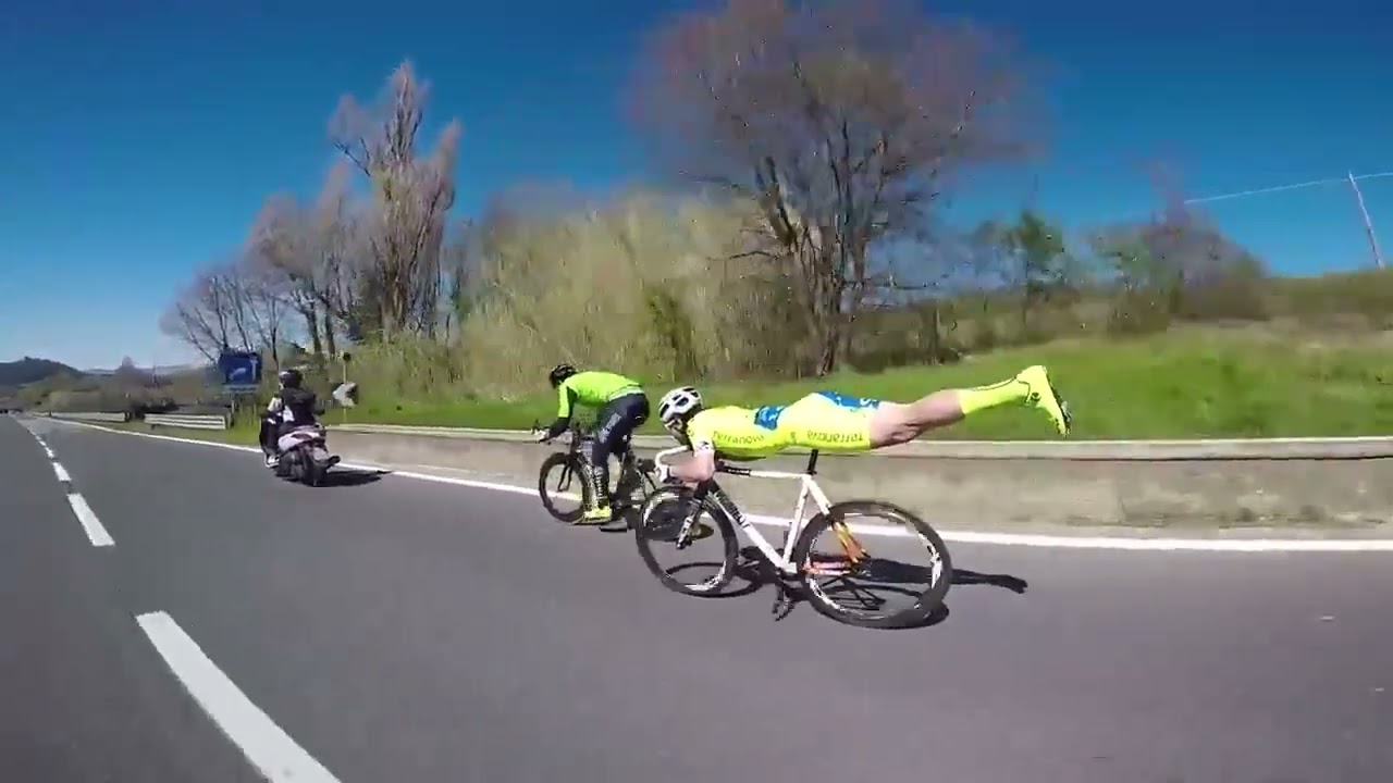 cyclist using his knowledge of physics and aerodynamics to gain a ...