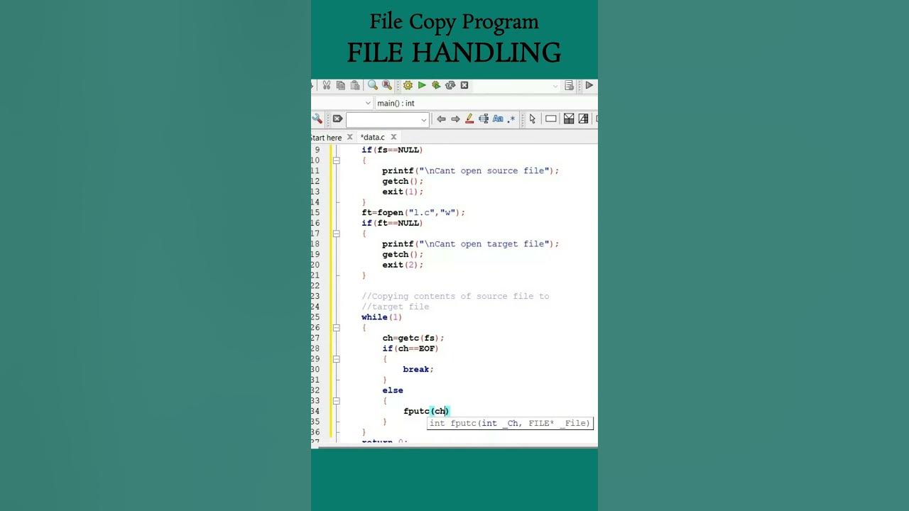 #121 Copy contents of a file to another file || File Handling || C Program #shorts #coding - YouTube