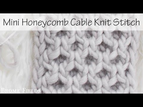 Day 5 : Mini Honeycomb : C2L & C2R : Cable Knitting Stitch - YouTube
