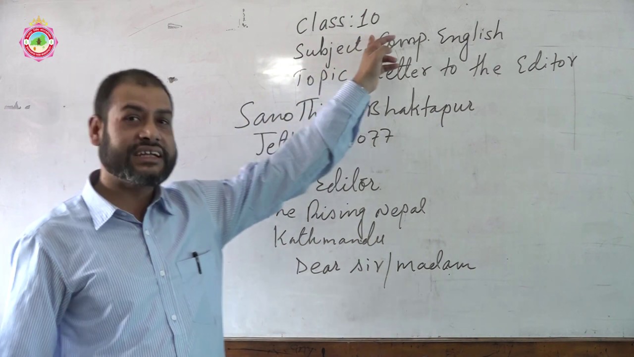 Class : 10 | Subject : English | Topic : Letter to the Editor - YouTube