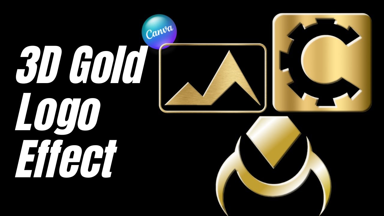 How to Make 3D Gold Logo Effect Using Canva Gradient Tool | Canva ...
