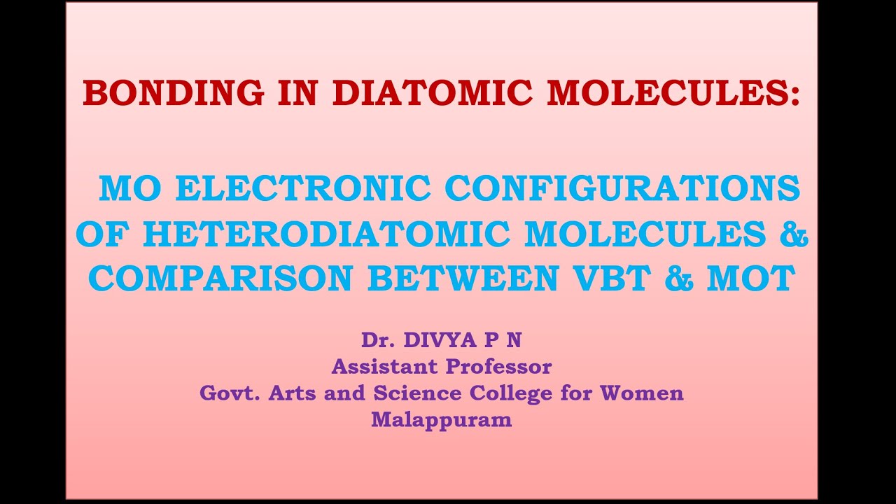MO ELECTRONIC CONFIGURATIONS OF HETERONUCLEAR DIATOMIC MOLECULES ...