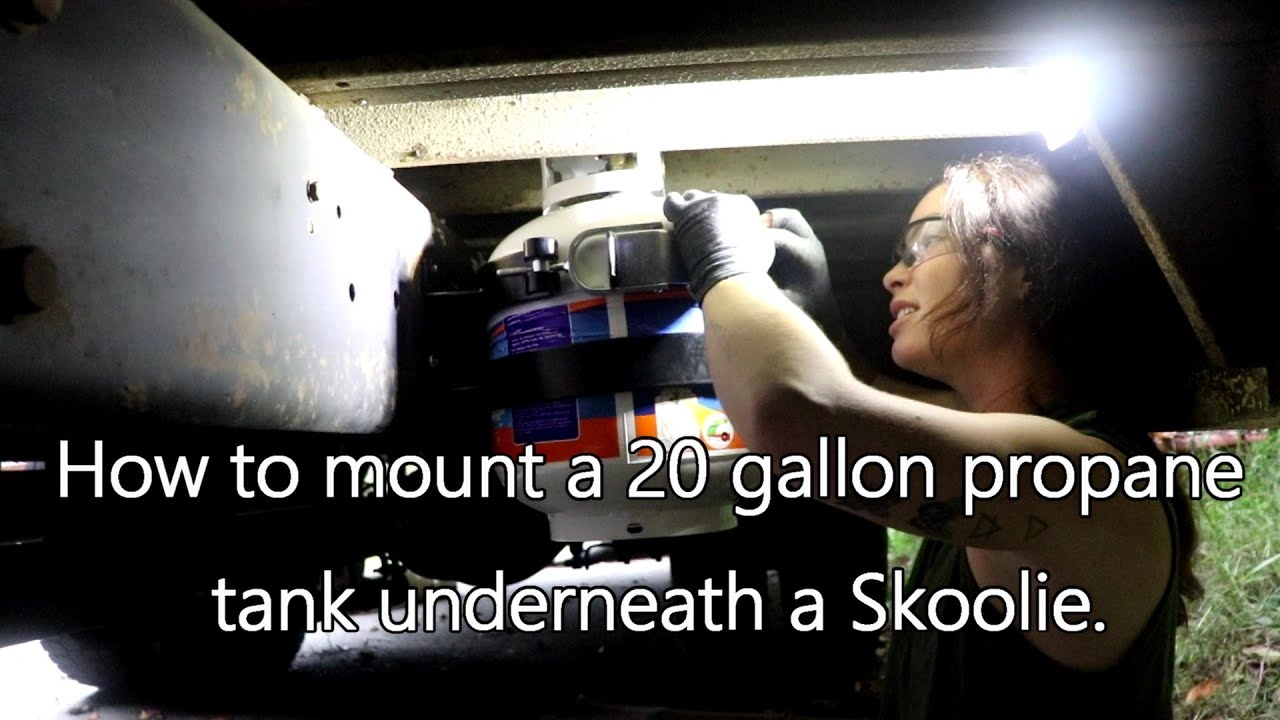 How to Install a Propane Tank underneath a Skoolie - YouTube