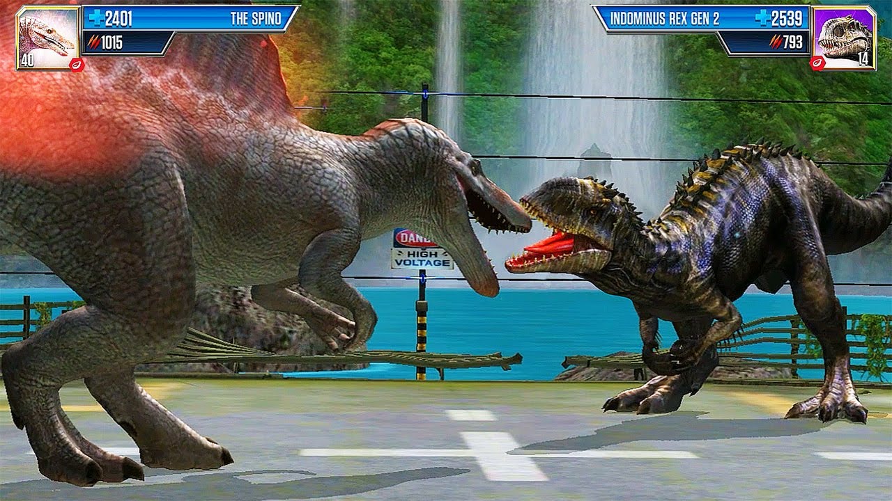 THE SPINO VS INDOMINUS REX GEN 2 - Dinosaur Fight | Jurassic World The ...