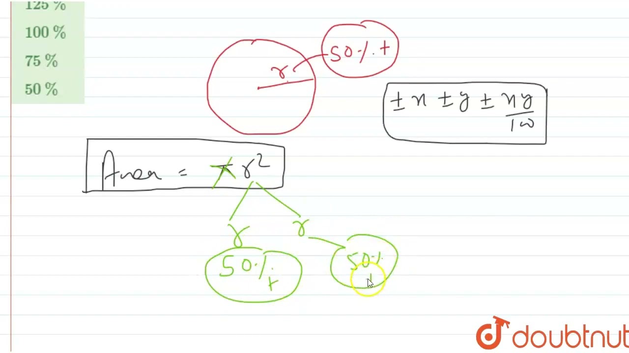 If The Radius Of A Circle Is Increased By 50 Its Area Is Increased By If The Radius Of A Circle Is Increased By 50 Its Area Is Increased By
