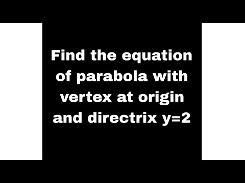 Find the equation of parabola with vertex at origin and directrix y=2 ...