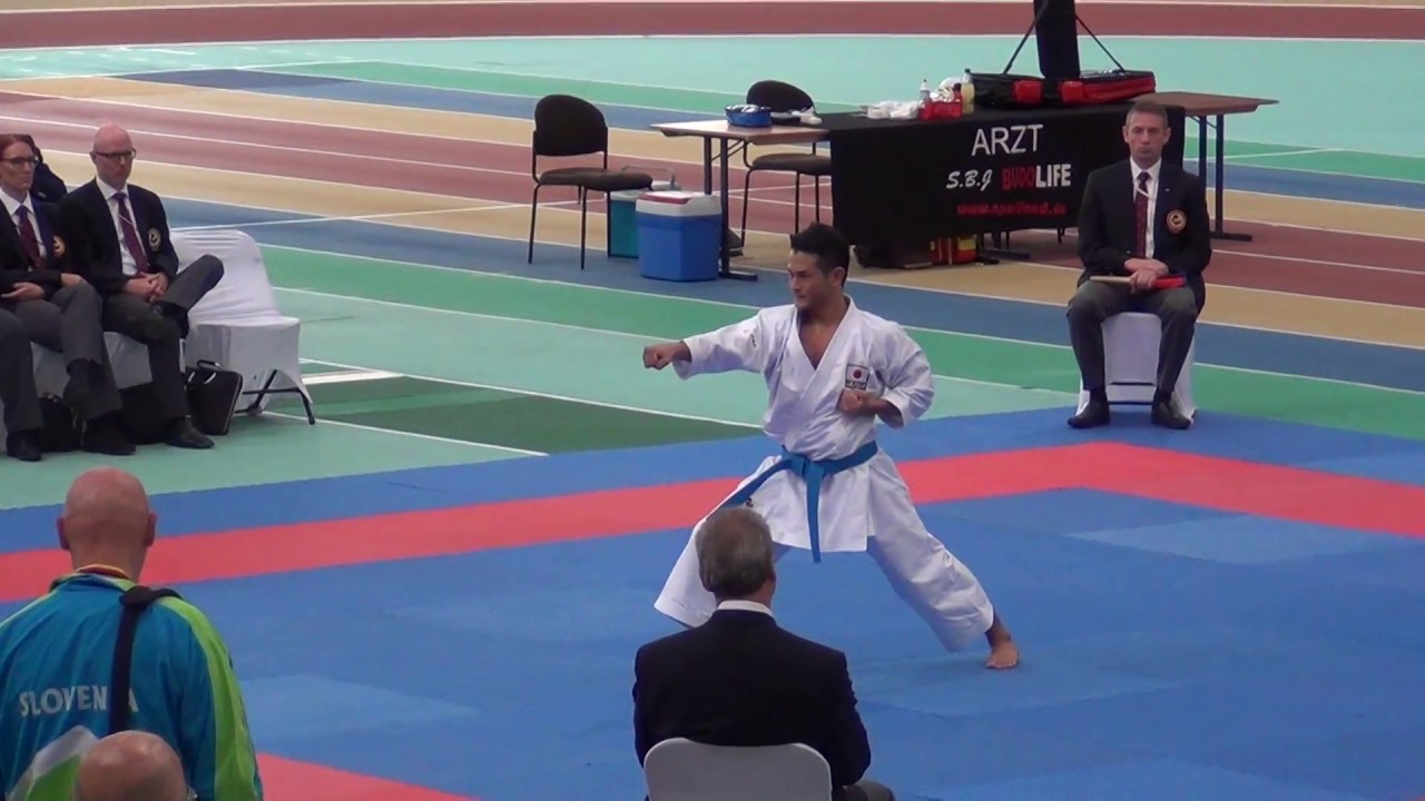 Karate1 Leipzig 2017 - Issei Shimbaba - Kosokun Sho - YouTube