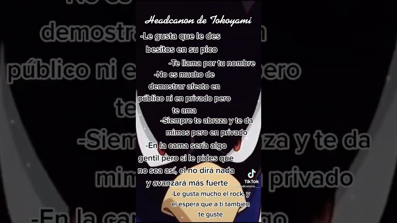 Headcanon de Tokoyami 🌃 /autor:headcanons._ - YouTube