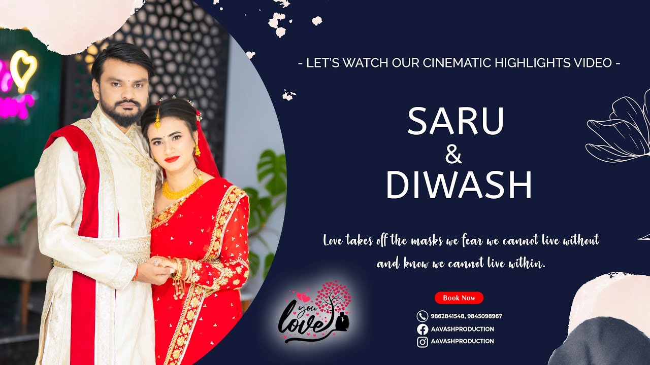 SARU & DIWAS CINEMATIC HIGHLIGHTS || AAVASH PRODUCTION|| 2023 - YouTube