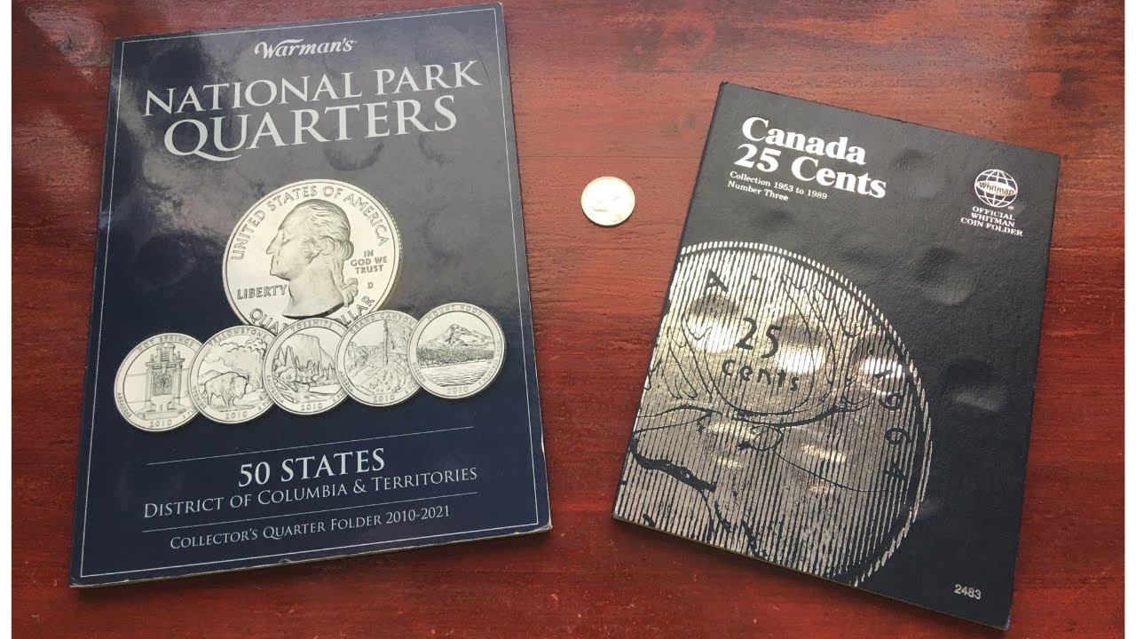 My national park quarters + canadian quarter collection - YouTube