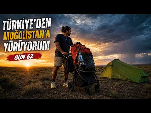 Türkiye'den Moğolistan'a Yürüyorum 🚶‍♂️ Gün 62 | Bebek Arabasıyla Yürümeye Başladım!