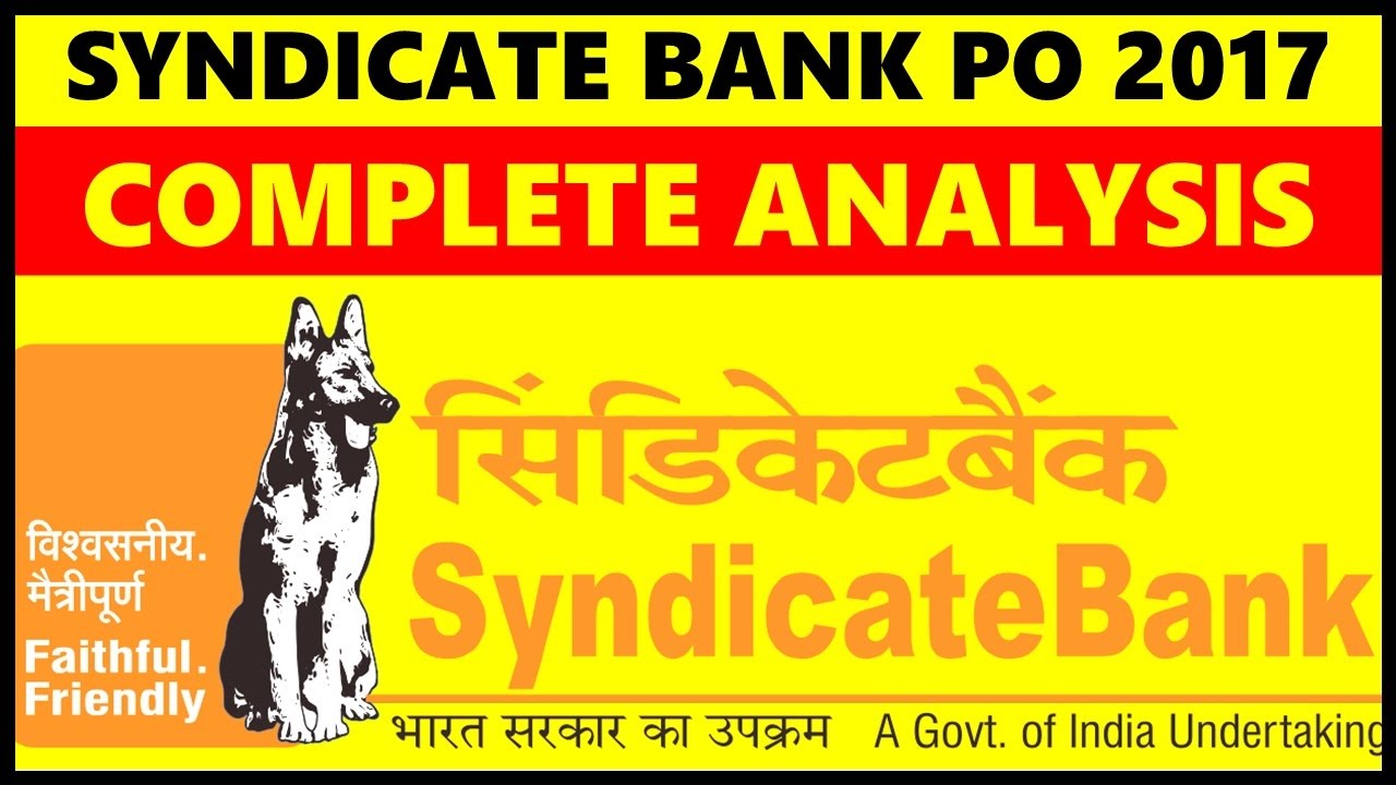 Syndicate Bank PO 2017 Exam Analysis Study Capsule YouTube syndicate-bank-po-2017-exam-analysis-study-capsule-youtube