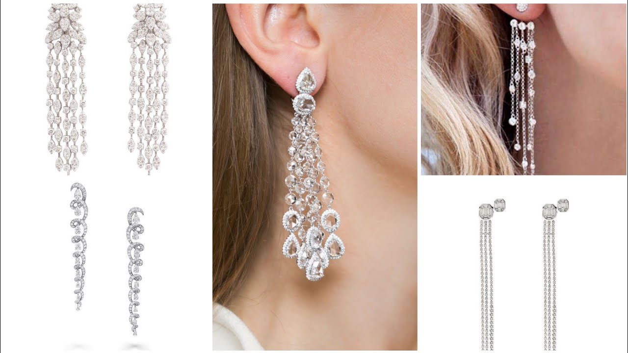 stunning earing design for prom dresses matching || diamond earrings ...