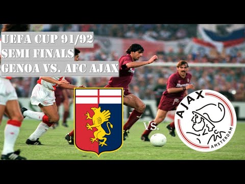 UEFA Cup 91/92 - Semi Finals - Genoa vs. AFC Ajax - YouTube