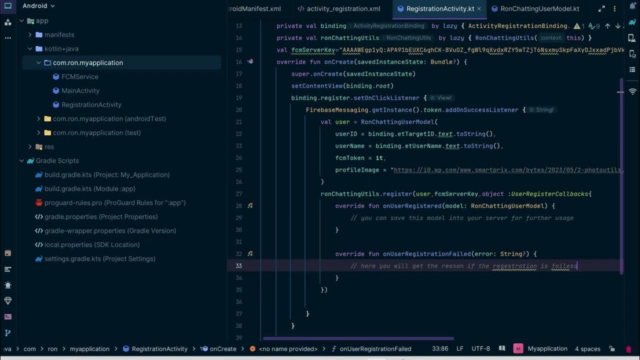 Realtime Chatting Library Implementation [Ron Chatting Library] Firebase Chatting - YouTube
