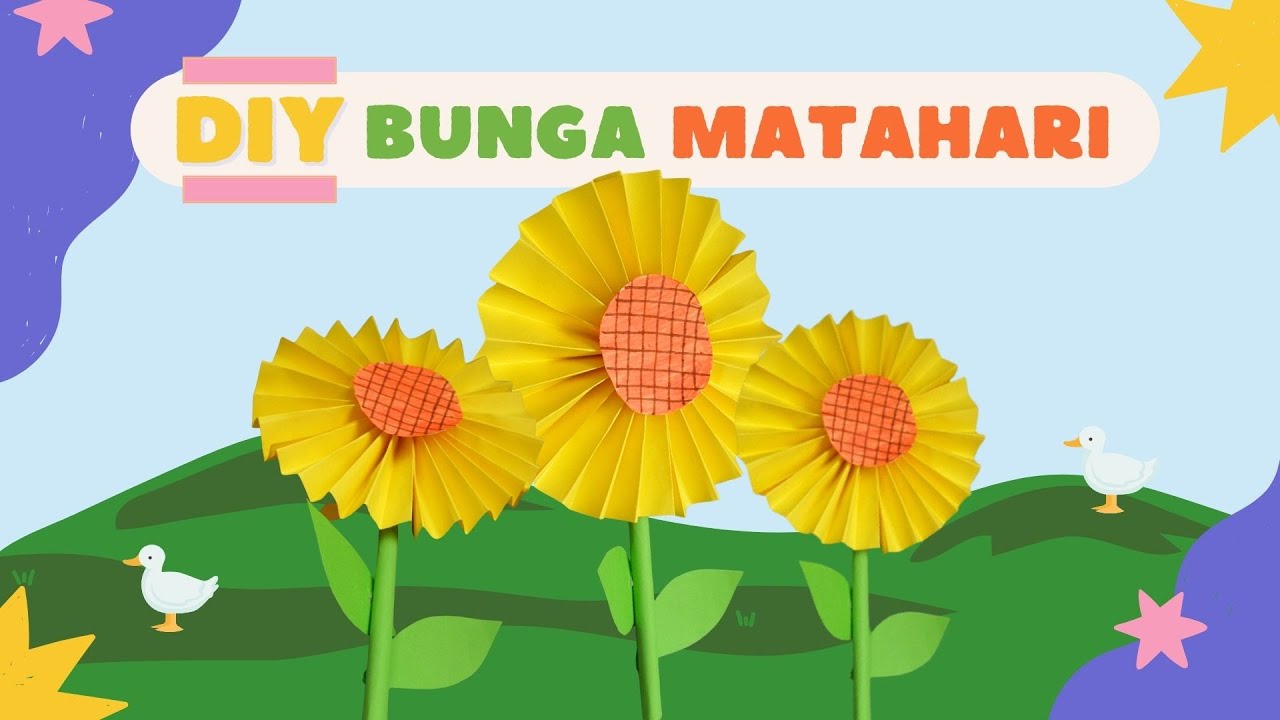 HAPPY SUNFLOWER || DIY BUNGA MATAHARI DARI KERTAS - YouTube