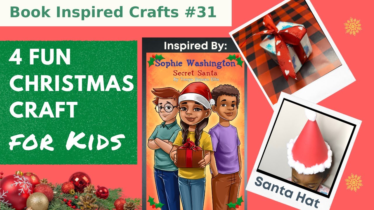 Book Inspired Crafts #31| Gift Box, Santa Hat, Ice Skate Craft ...