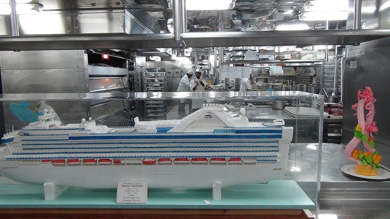 Kitchen galley tour on Princess Cruise - YouTube