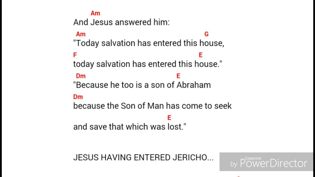 ZACCHEUS Song of the neocatechumenal way song - YouTube