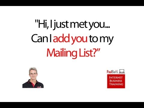 When is it OK to just 'add people' to your mailing list...? - YouTube