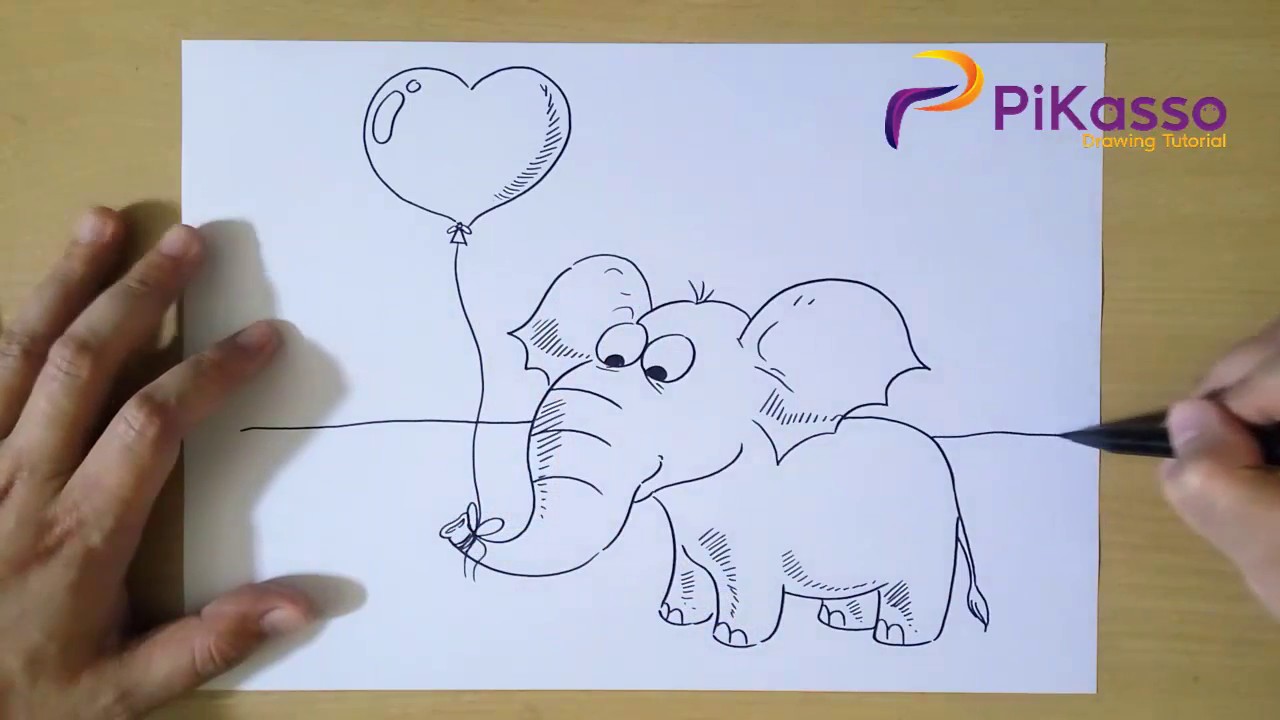 How to Draw Elephant with Balloons - YouTube