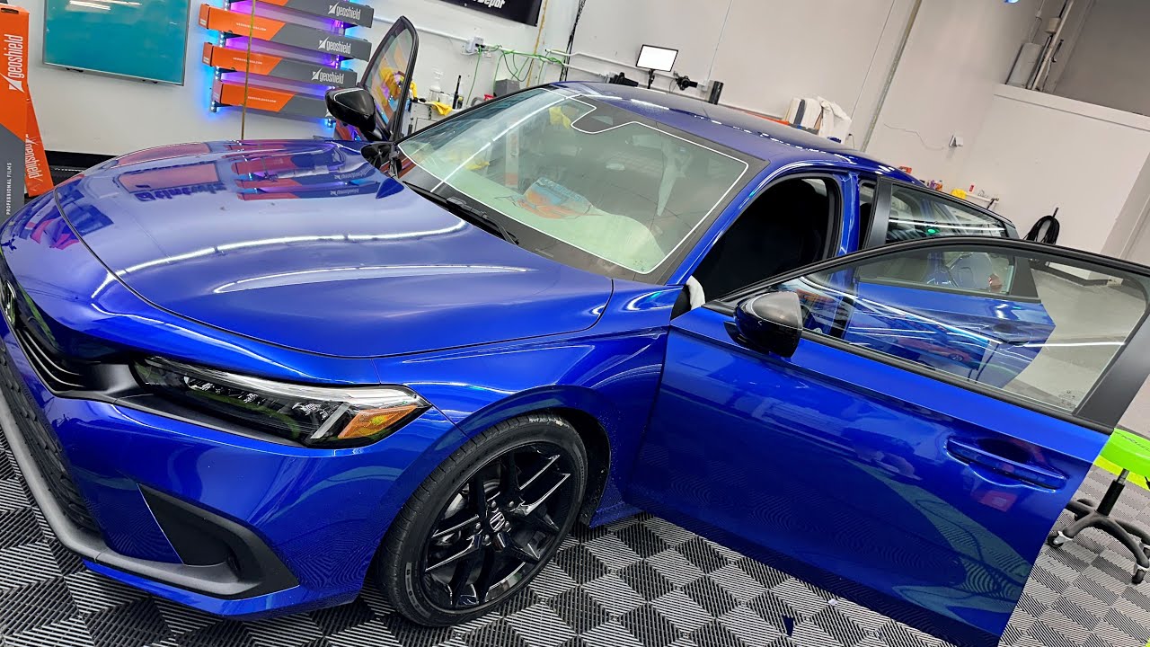 honda civic ceramic window tint - YouTube